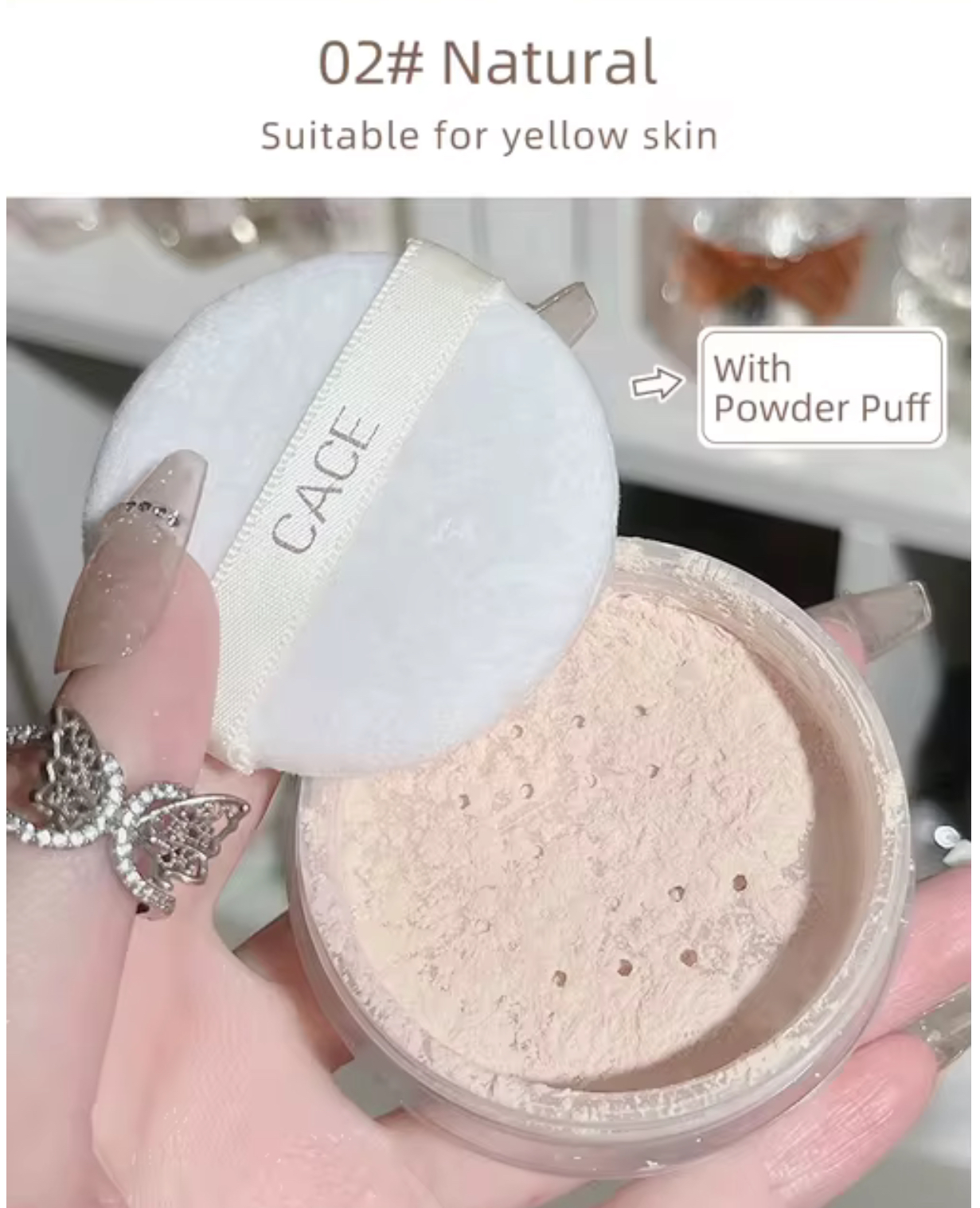 CACE LOOSE POWDER shade -2 natural white | Cute Stuffs